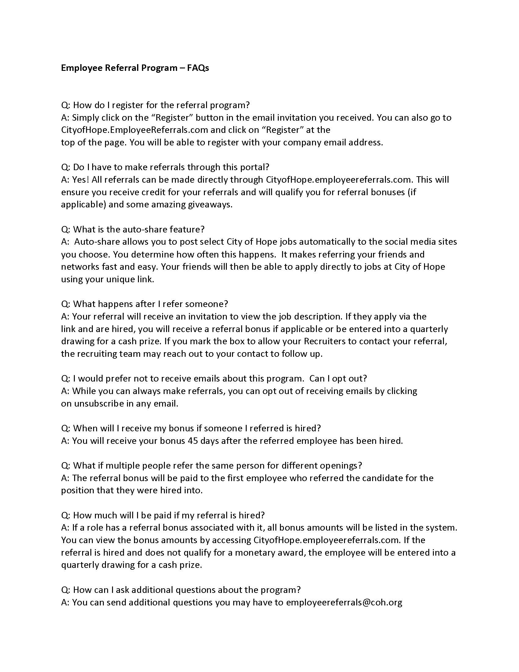EmployeeReferrals Employee Referral Program EmployeeReferrals Employee Referral Program